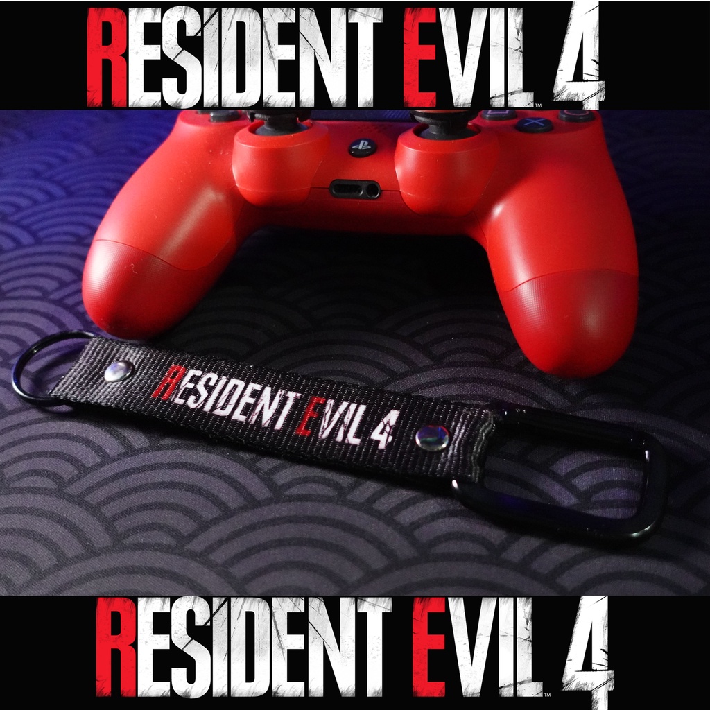 RESIDENT EVIL 4 REMAKE Keychain Carabiner key holder with Logo ...