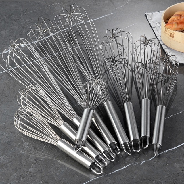 8 wires Heavy duty stainless manual wire whisk egg beater 12inch 14inch ...