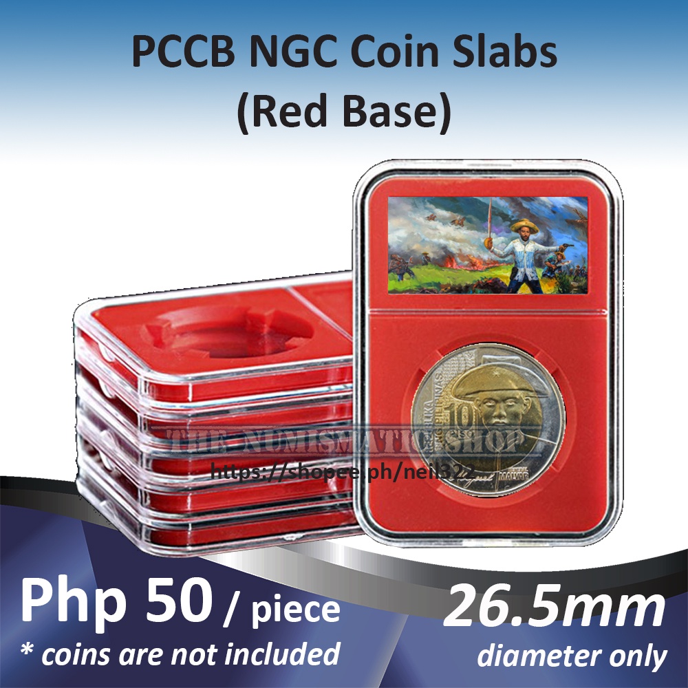 PCCB Standard Coin Slabs for NGC-Graded Coins - Red Base - 26.5mm ...