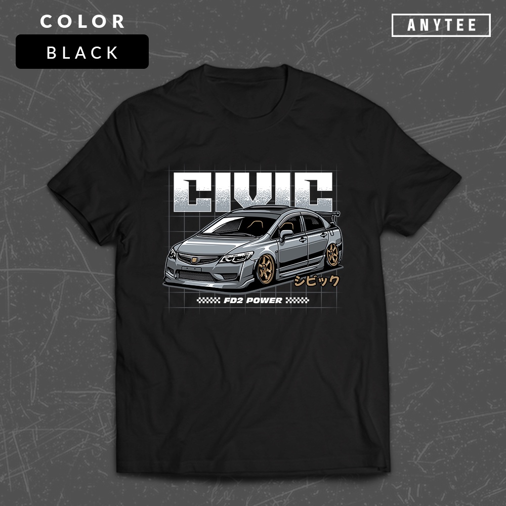 Honda Civic FD 8th Gen Vtec JDM Automotive Racing Shirts Anytee Prints ...
