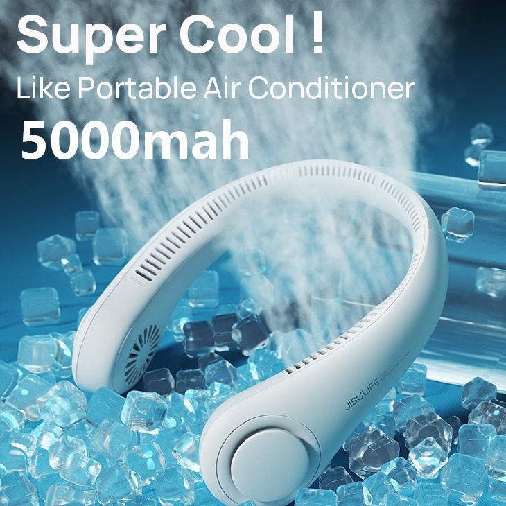 Mini Portable Neck Fan Bladeless Usb Rechargeable Mute Sports Fans For ...