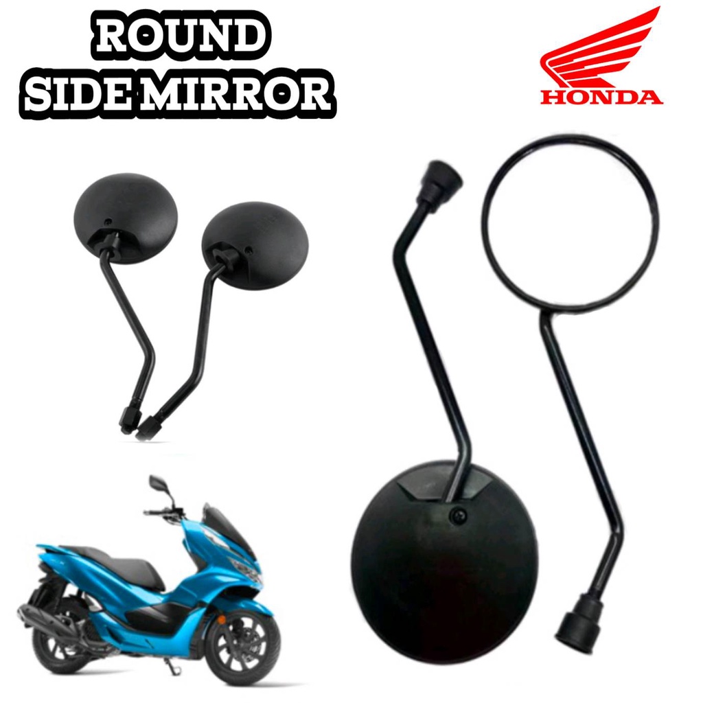 Honda Xr150 Motorcycle Round Side Mirror Black Long Stem Round