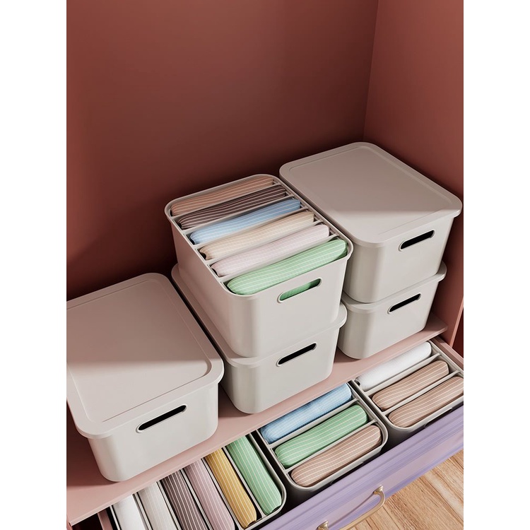Household Wardrobe Storage Box Double-cap Clothes Storage Cabinet Multi ...