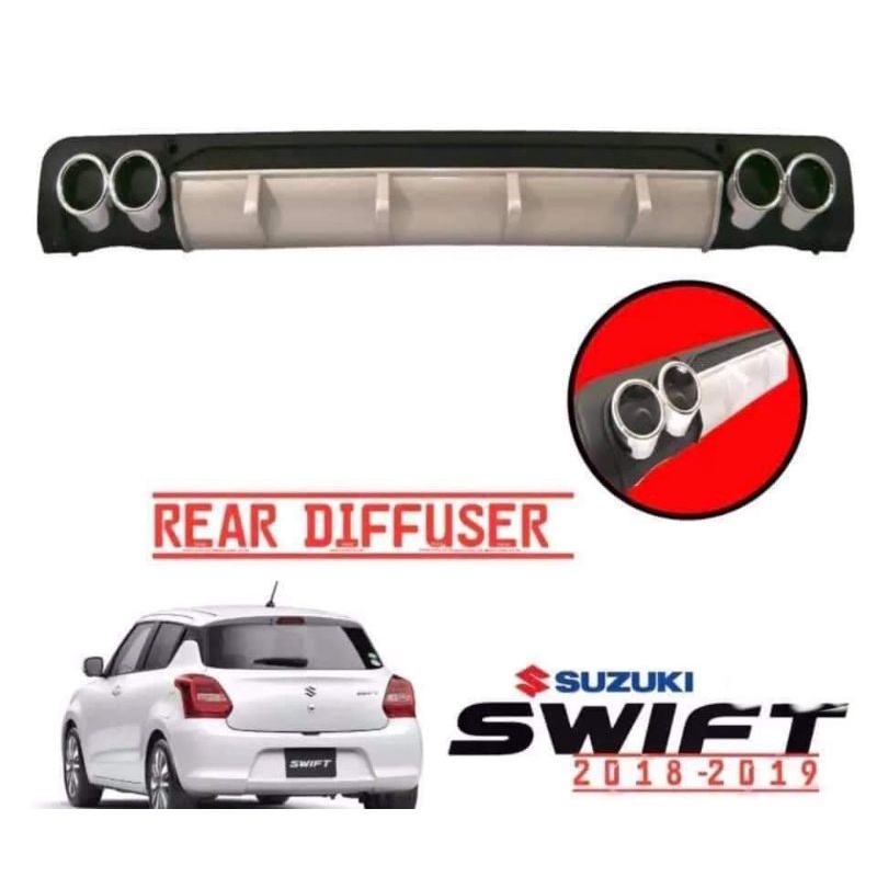 Suzuki Swift 2017 - 2019 Rear Diffuser | Shopee Philippines