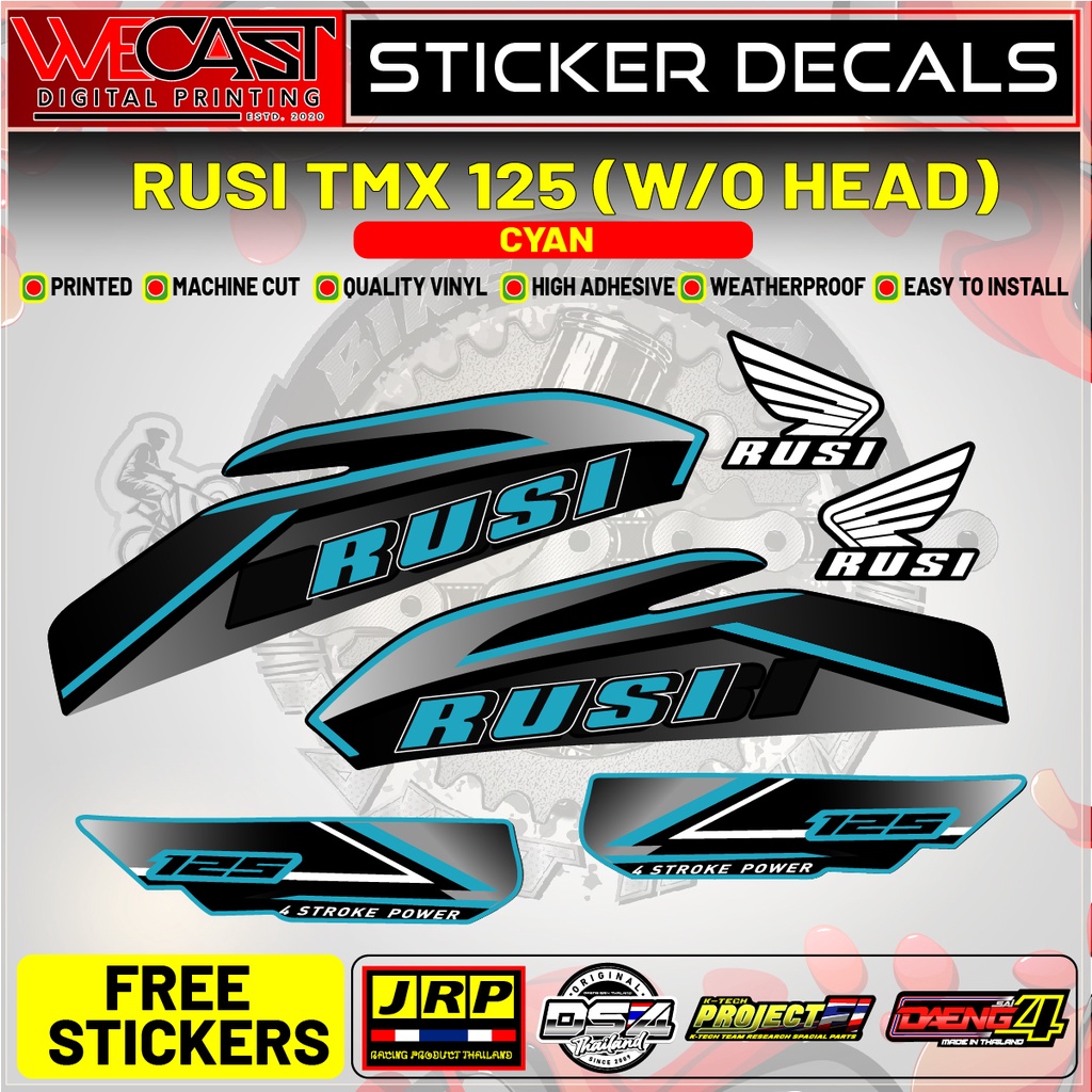 EC BIKE DECALS RUSI TMX 125 DECALS STICKER FOR MOTORCYCLE ACCESSORIES ...