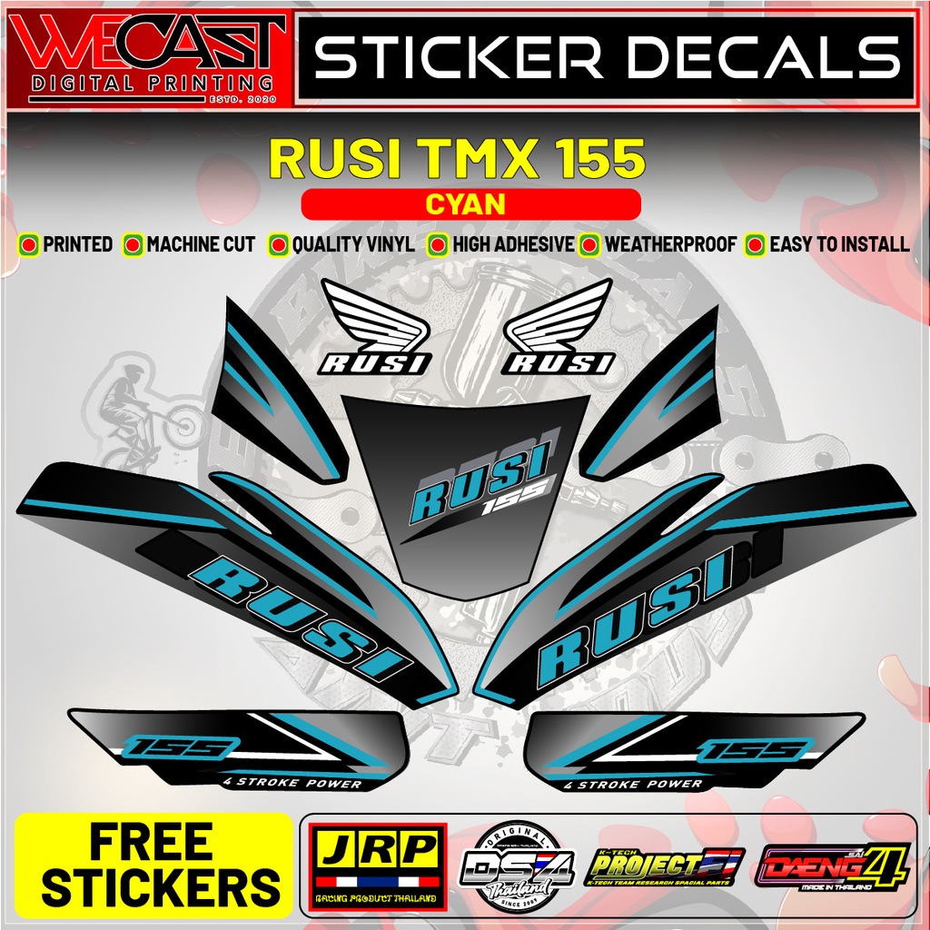 RUSI TMX 155 MOTORCYCLE DECALS WITH HEAD STICKER | Shopee Philippines