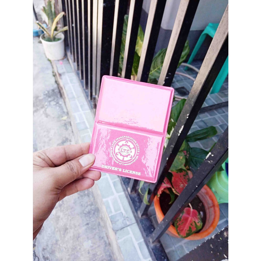 driver license holder/driver license jacket/PVC inside (Pink) | Shopee ...