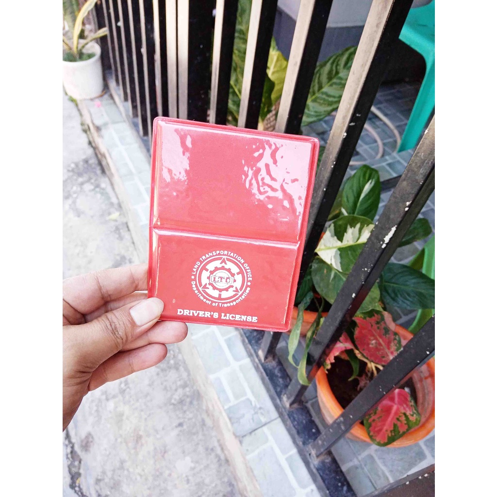 driver license holder/driver license jacket/PVC inside (red) | Shopee ...