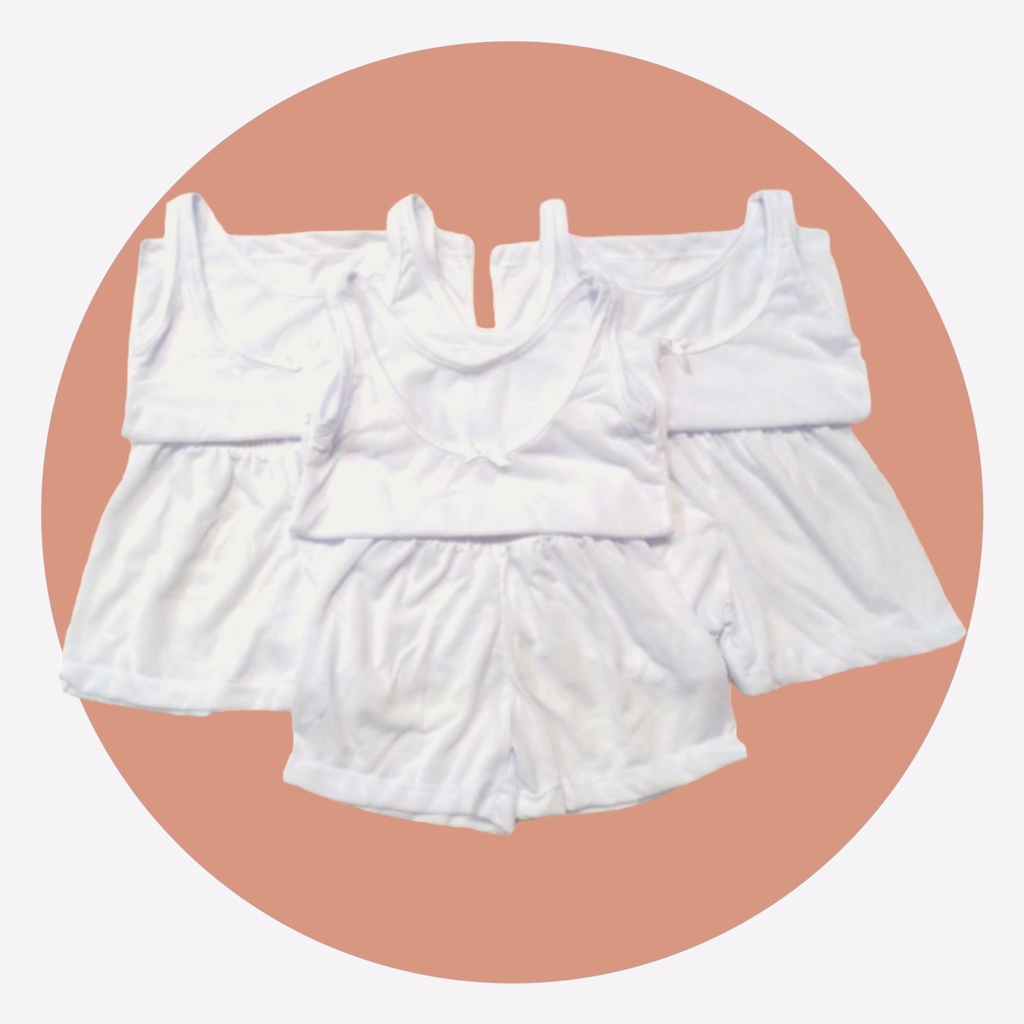 Bundle of 6Pairs or 3Pairs White Sando shorts Kids Girls | Shopee ...
