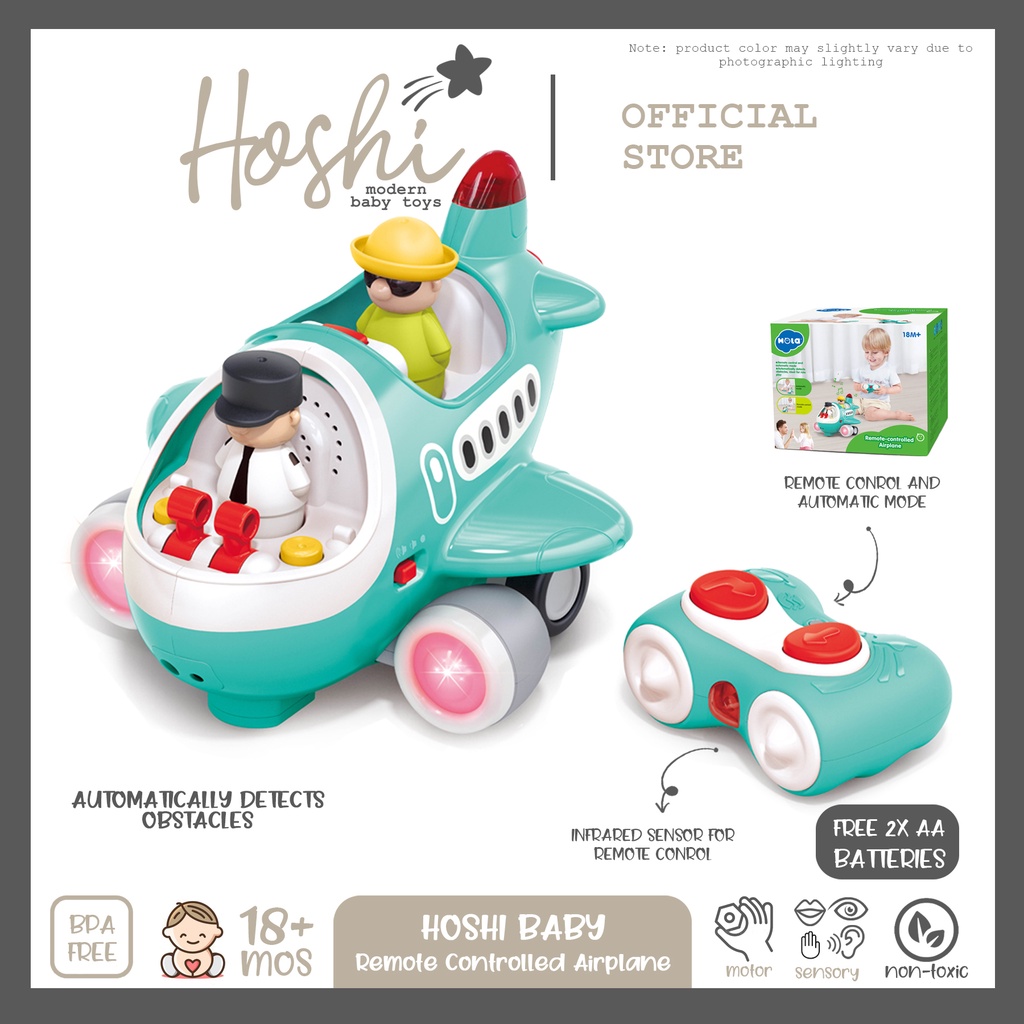 Hoshi Baby Remote Controlled Airplane, Educational Interactive Musical ...