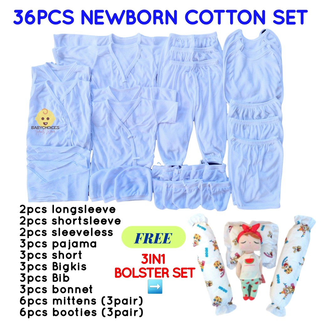 36pcs Cotton Newborn Infant Baby Clothes Set | Barubaruan Set | Plus ...