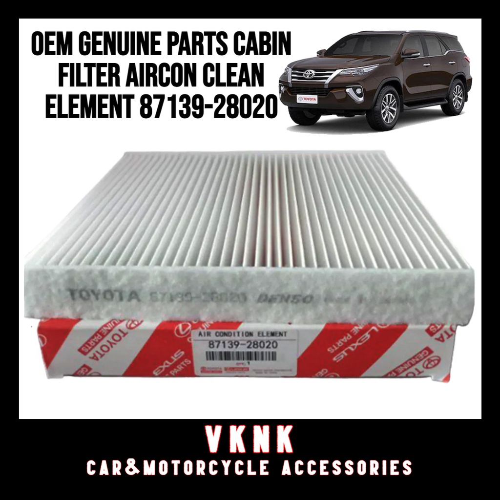 TOYOTA FORTUNER 2016-2021 OEM Genuine Parts Cabin Filter Aircon Clean ...