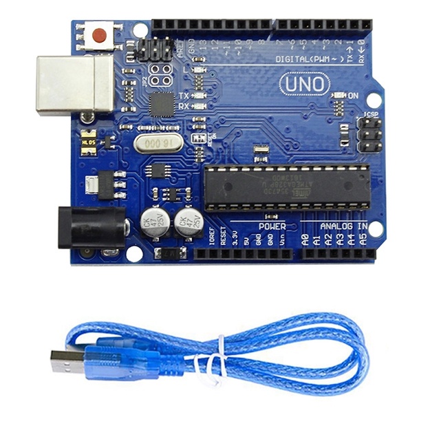 UNO R3 Atmega328P Microcontroller Arduino IDE compatible board with or ...