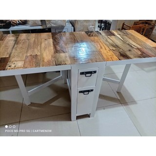 SOLID WOOD SPACE SAVER TABLE/ FOLDABLE TABLE/ HOME and OFFICE TABLE ...