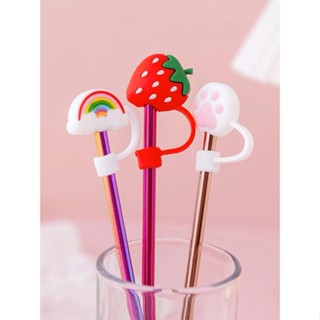 Dustproof Silicone Straws Cover Creative Cute Silicone Environmental ...