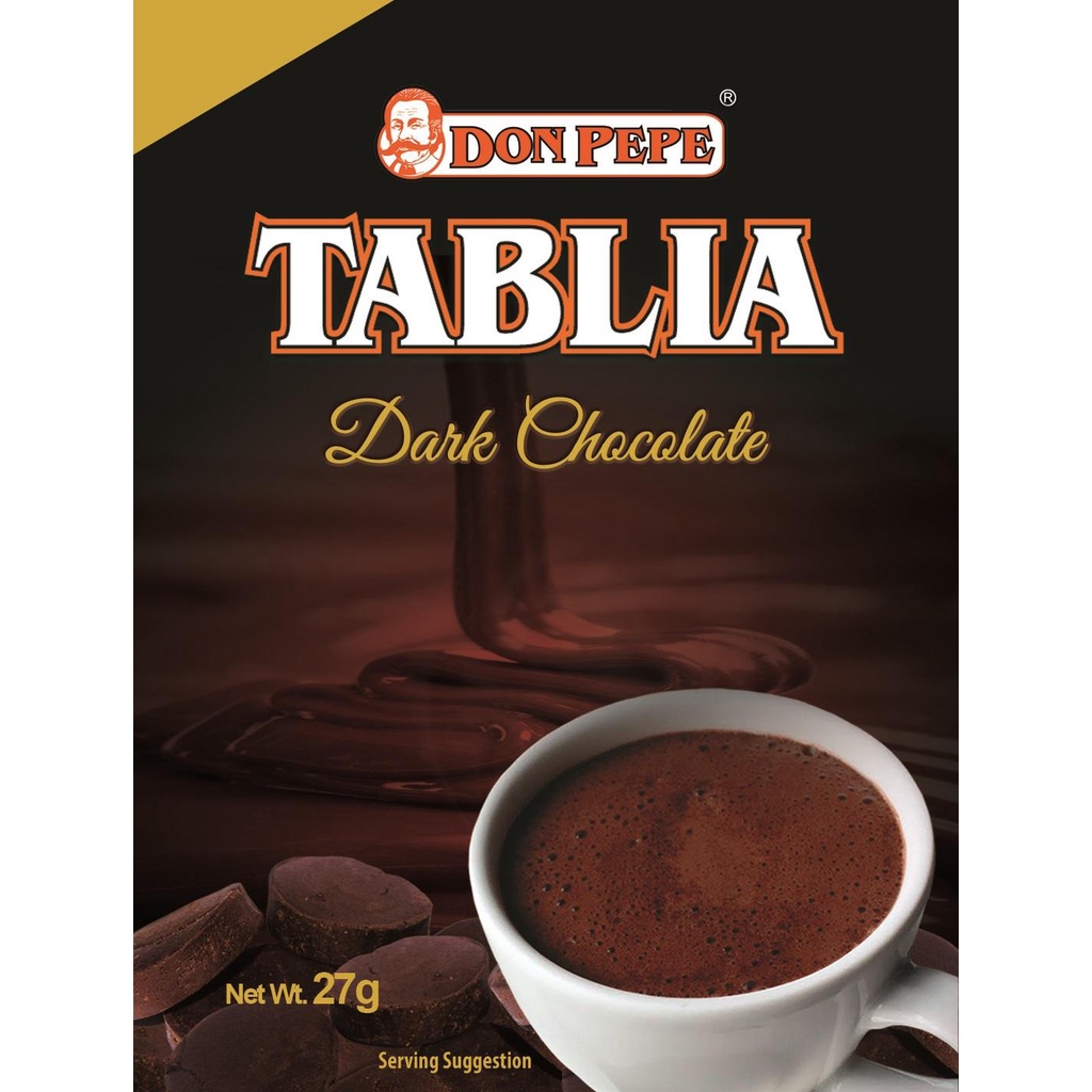Don Pepe Tablia Dark Chocolate 27g 10pcs | Shopee Philippines