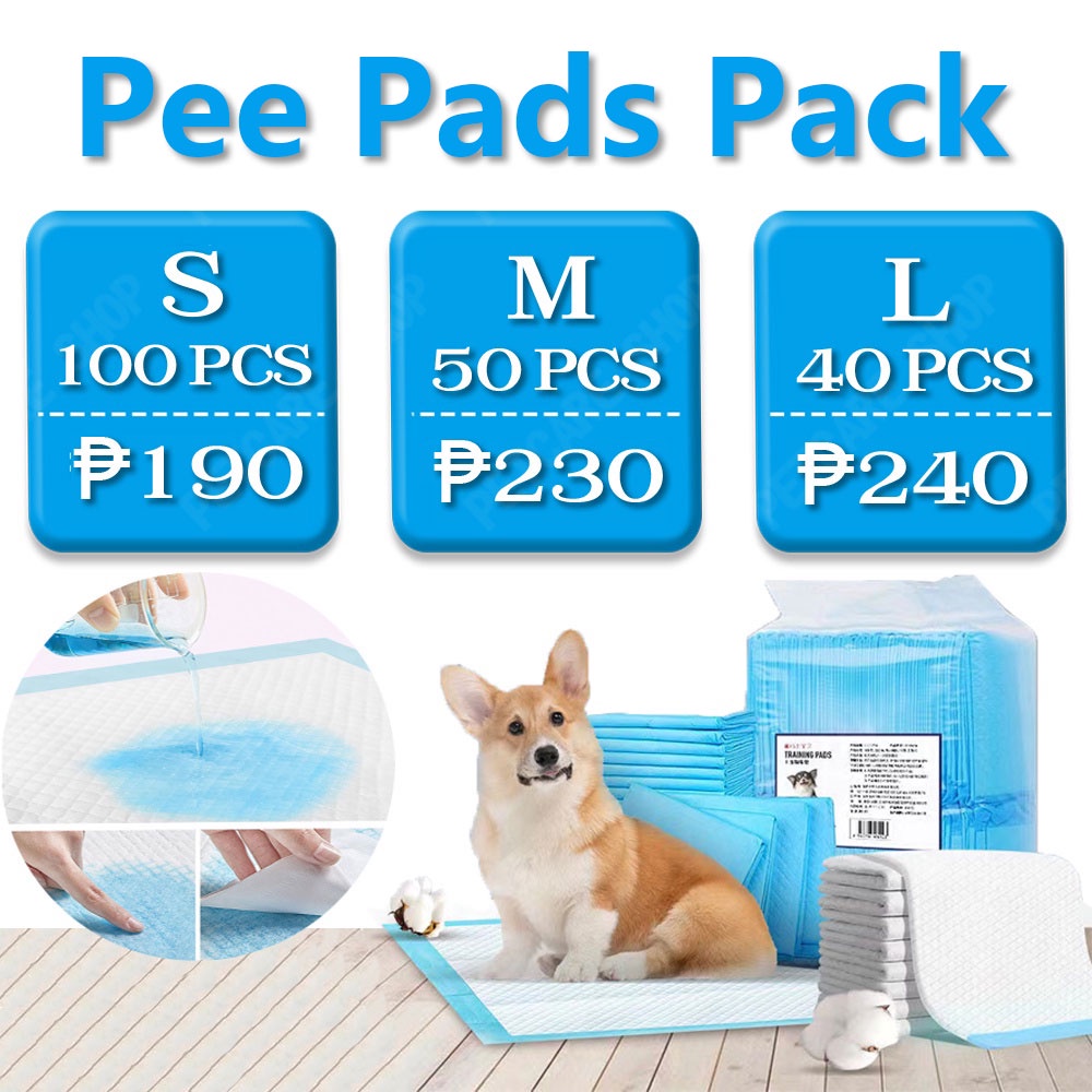 Dog Pee Pads Training Pads Per Pack Pet Wee Pads Pack (100pcs/50pcs ...