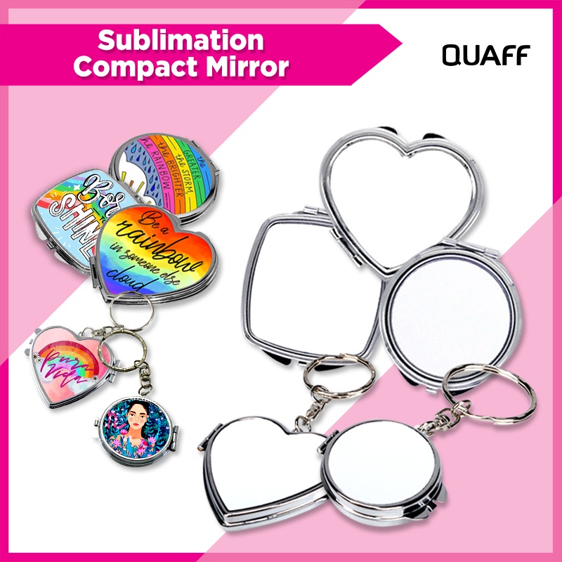 Sublimation Compact Mirror || Heart / Square / Round | Shopee Philippines