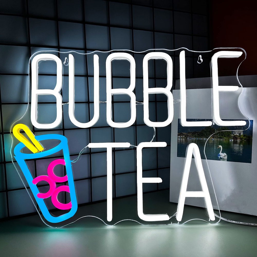 Bubble Tea Neon Sign Milk Tea Custom Neon Sign Restaurant Cafe ...