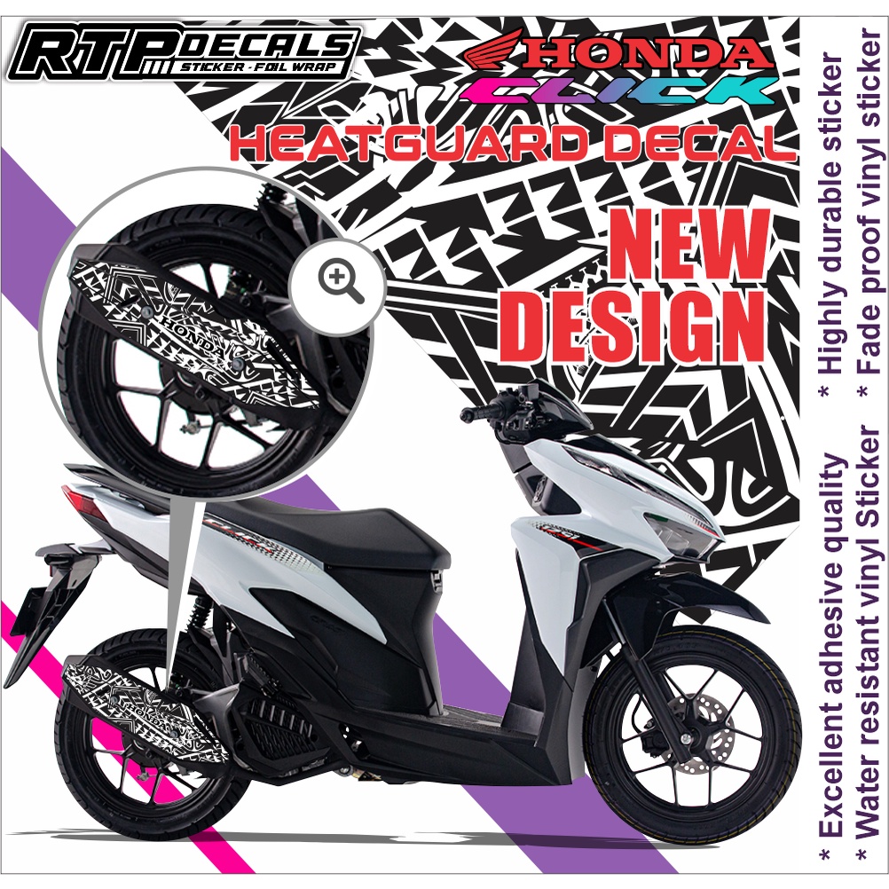 Honda Click Abstract Printed Decals Sticker for HEATGUARD | Shopee ...