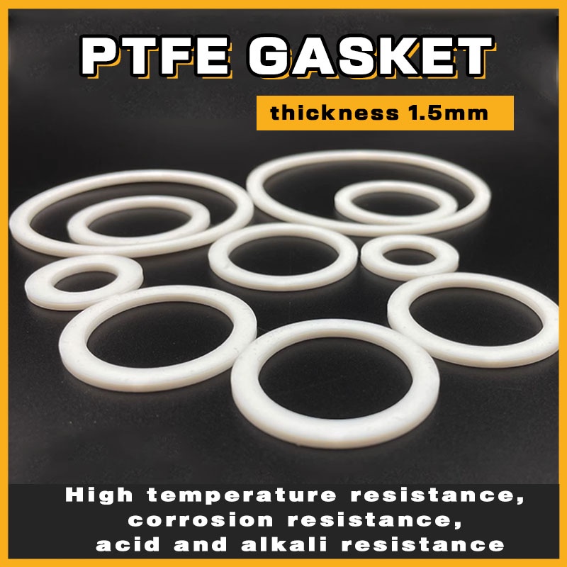 PTFE Gasket F4 Retaining Ring Thickness 1.5mm, Outer Diameter 28mm-100mm Teflon Flange Flat ...