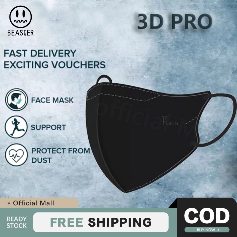 Beaster 3D pro butterfly face mask 50pcs 3ply disposable mask non-woven ...