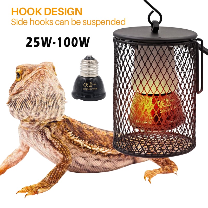 Pet Heating Lamp Bulb with Lampshade Infrared Emitter Heat Light Bulb ...