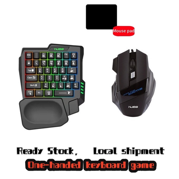 Single handed typing mouse and keyboard set 1 hand mechanical wired ...