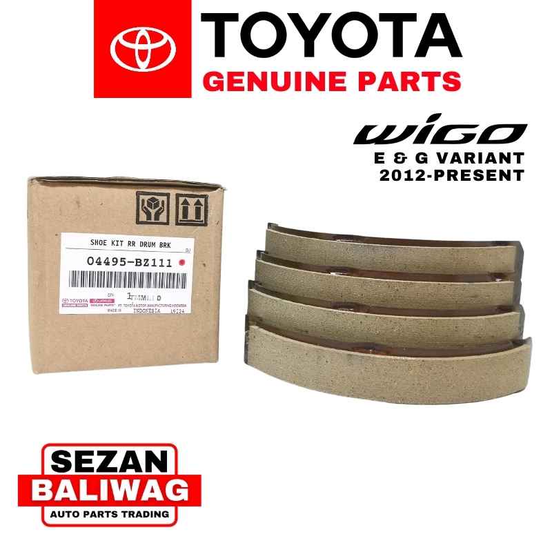 ORIGINAL TOYOTA BRAKE SHOE KIT WIGO 2012-2022 04495-BZ111 / YZZD3 ...