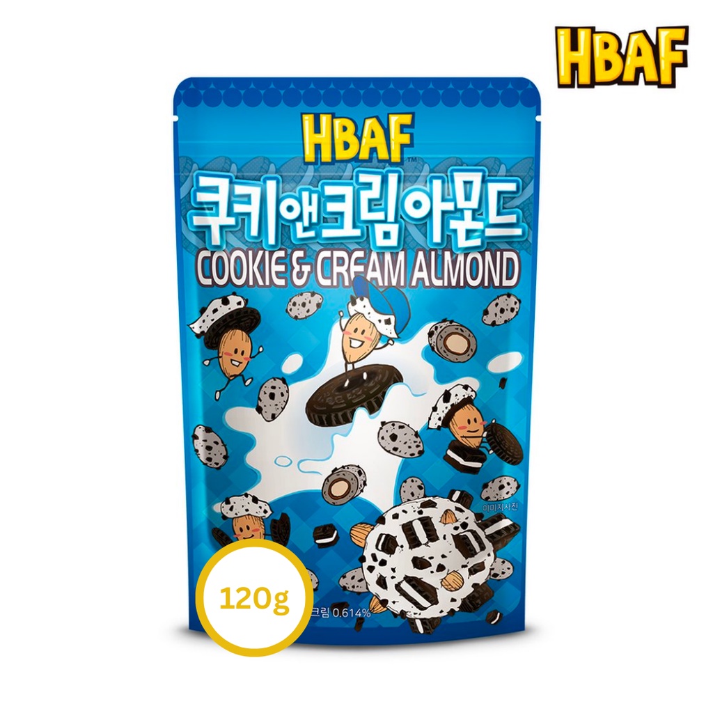 Korea HBAF Flavored Almond Snacks Honey Tteokbokki Cookies & Cream ...