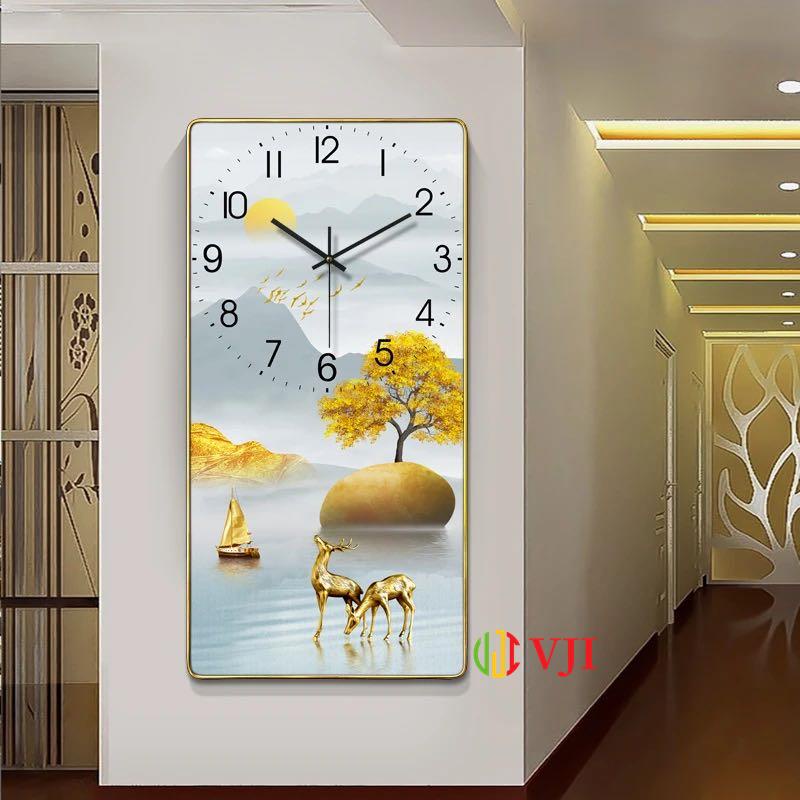 Rectangular wall clock living room study wall clock in northern Europe ...