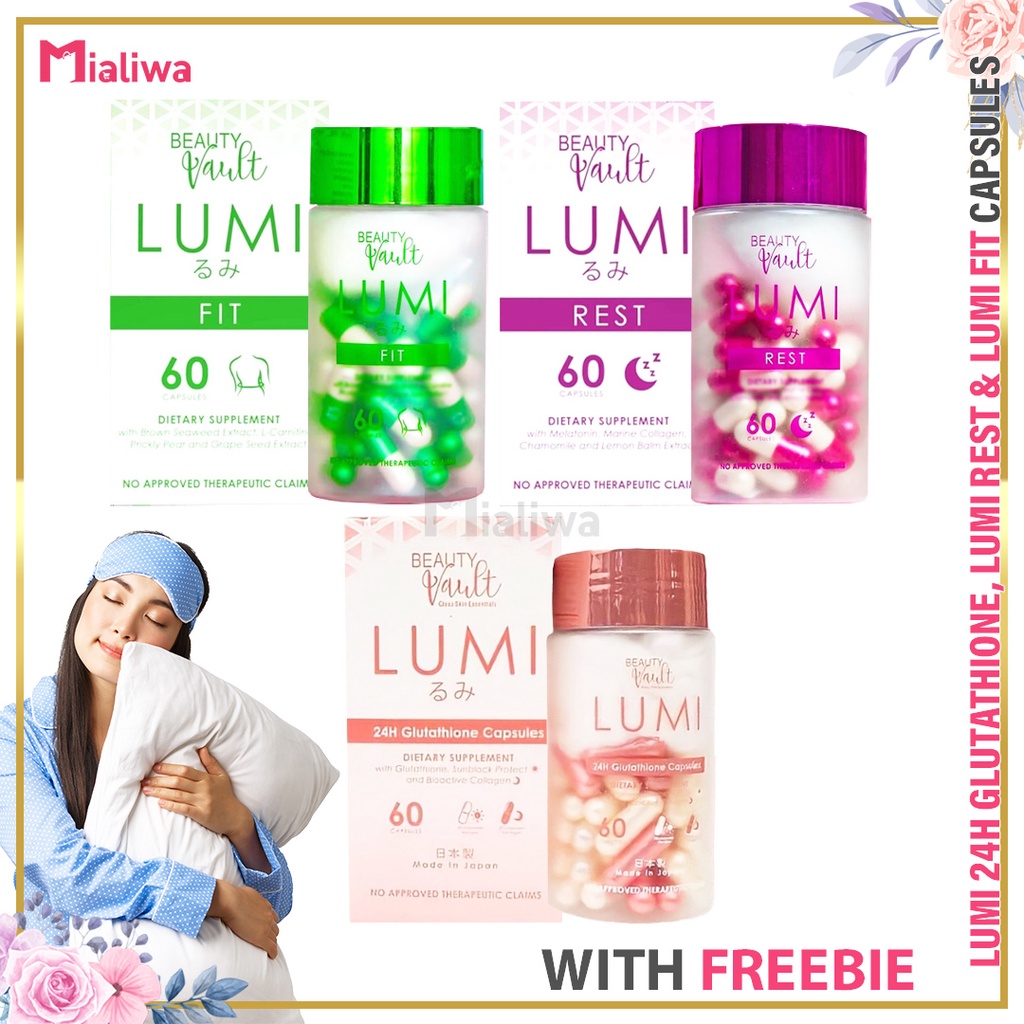 Beauty Vault Lumi Glutathione Fit Rest Capsules Fat Burner Detox Keto ...