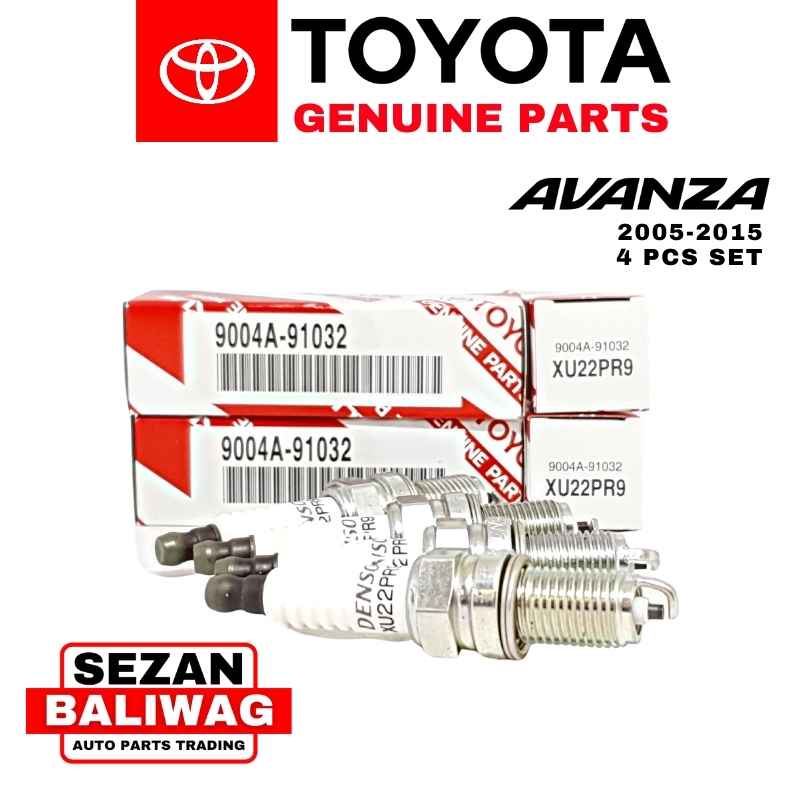 ORIGINAL TOYOTA SPARK PLUG XU22PR9 SET OF 4 AVANZA 2005-2015 9004A ...