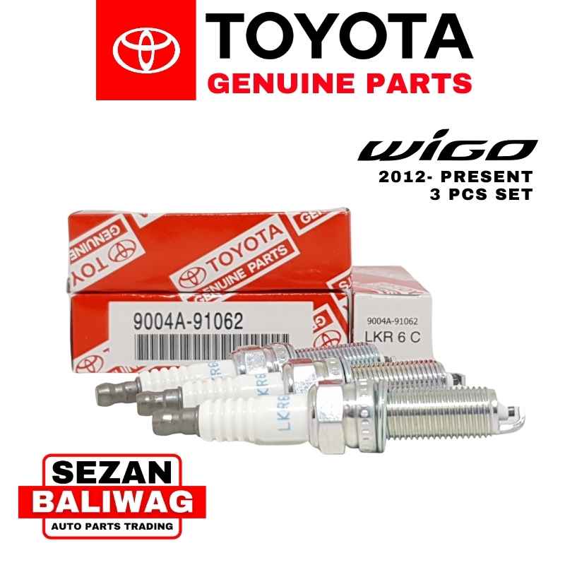 ORIGINAL TOYOTA SPARK PLUG XU20HR9 3PCS WIGO 2012-2020 9004A-91065 ...