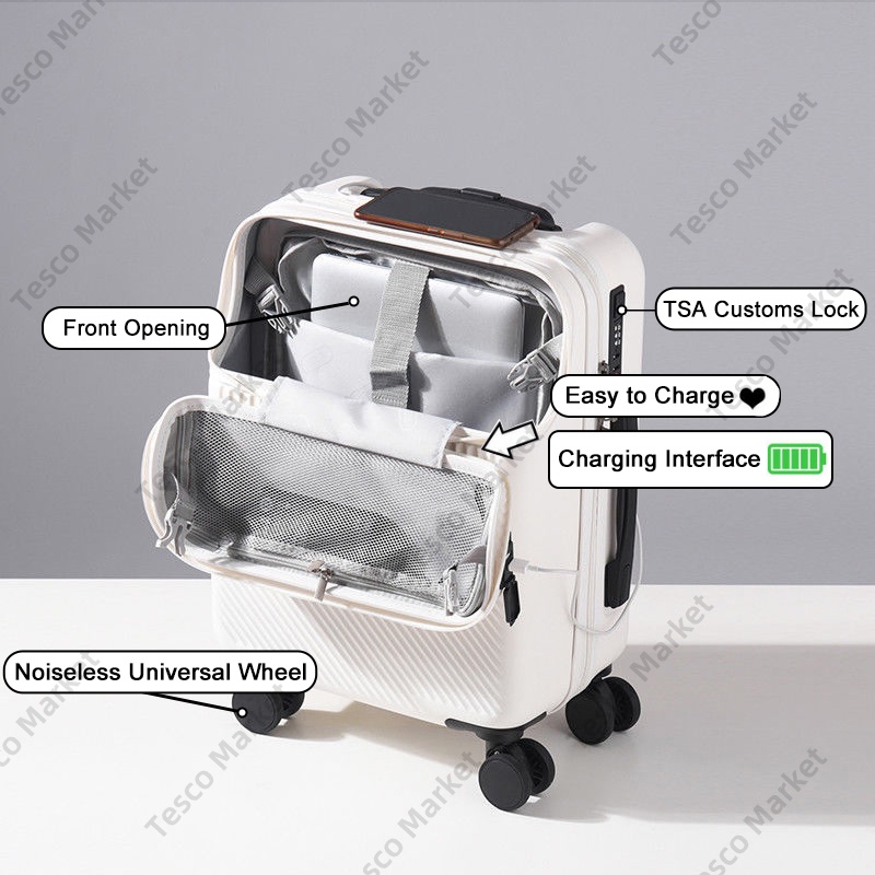 20/26/28inch Japanese Style Luggage USB Charging Suitcase Travel ...