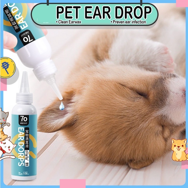120ml Pet Ear Drop Solution for Infection Treatment Cat Dog Ear Remove ...