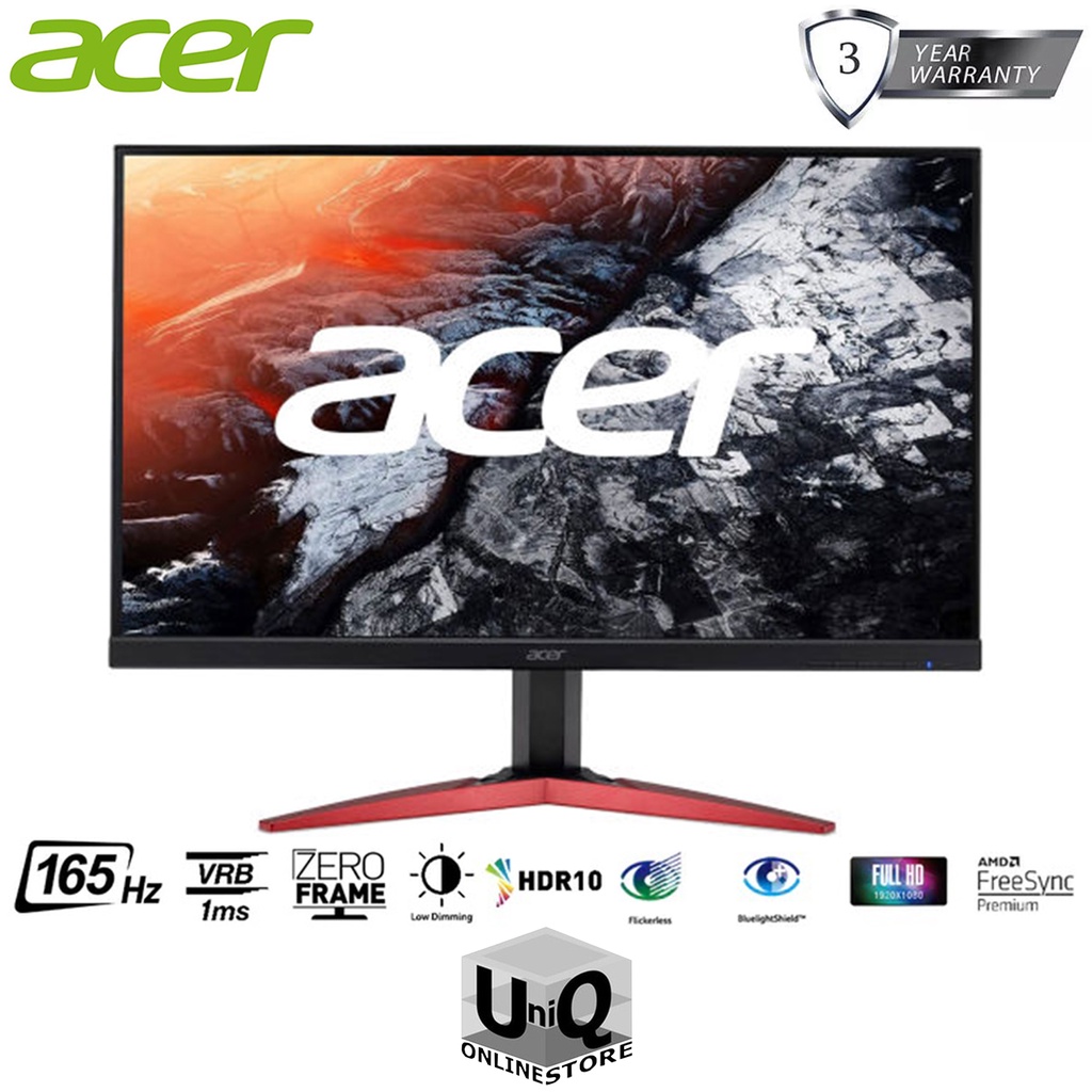 Acer FHD Gaming Monitor AOPEN KG251Q Sbmiipx 24.5", 1ms (VRB), VA ...