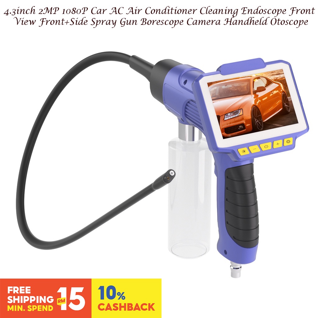 ⭐⭐⭐4.3inch 2MP 1080P Car AC Air Conditioner Cleaning Endoscope Front ...