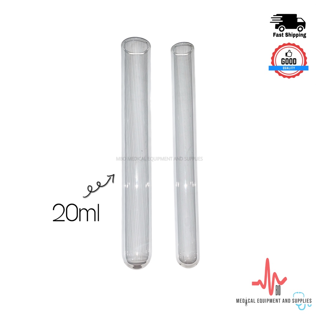 Test Tube, Borosilicate Glass (3ml/5ml/7ml/10ml/15ml/20ml/25ml ...
