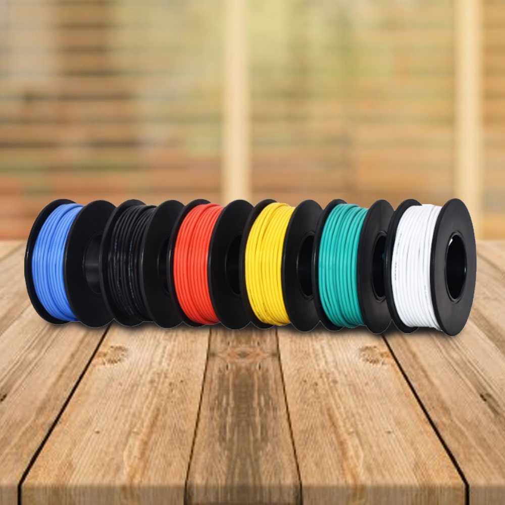 Plusivo 20 AWG Hook up Wire Kit - Pre-Tinned Solid Core Wire of 6 ...