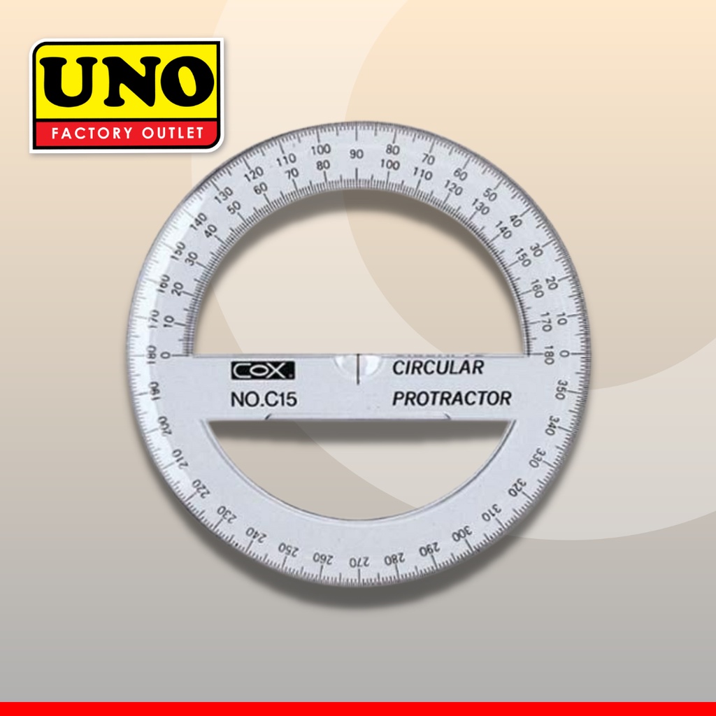UNO CIRCULAR PROTRACTOR 6X6 INCHES | Shopee Philippines