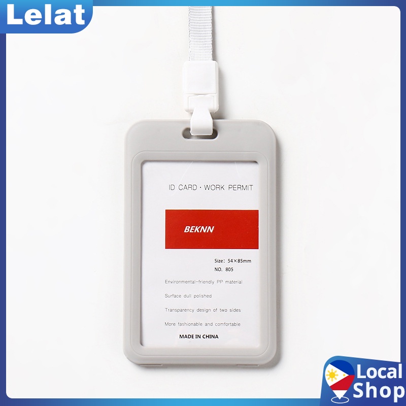 Double-Sided Transparent Plastic Badge Work Card Set With Rope Student ...