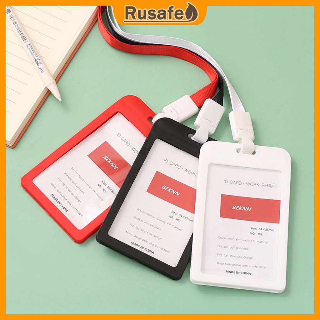 Double-Sided Transparent Plastic Card Set Student Card Badge Work Card ...