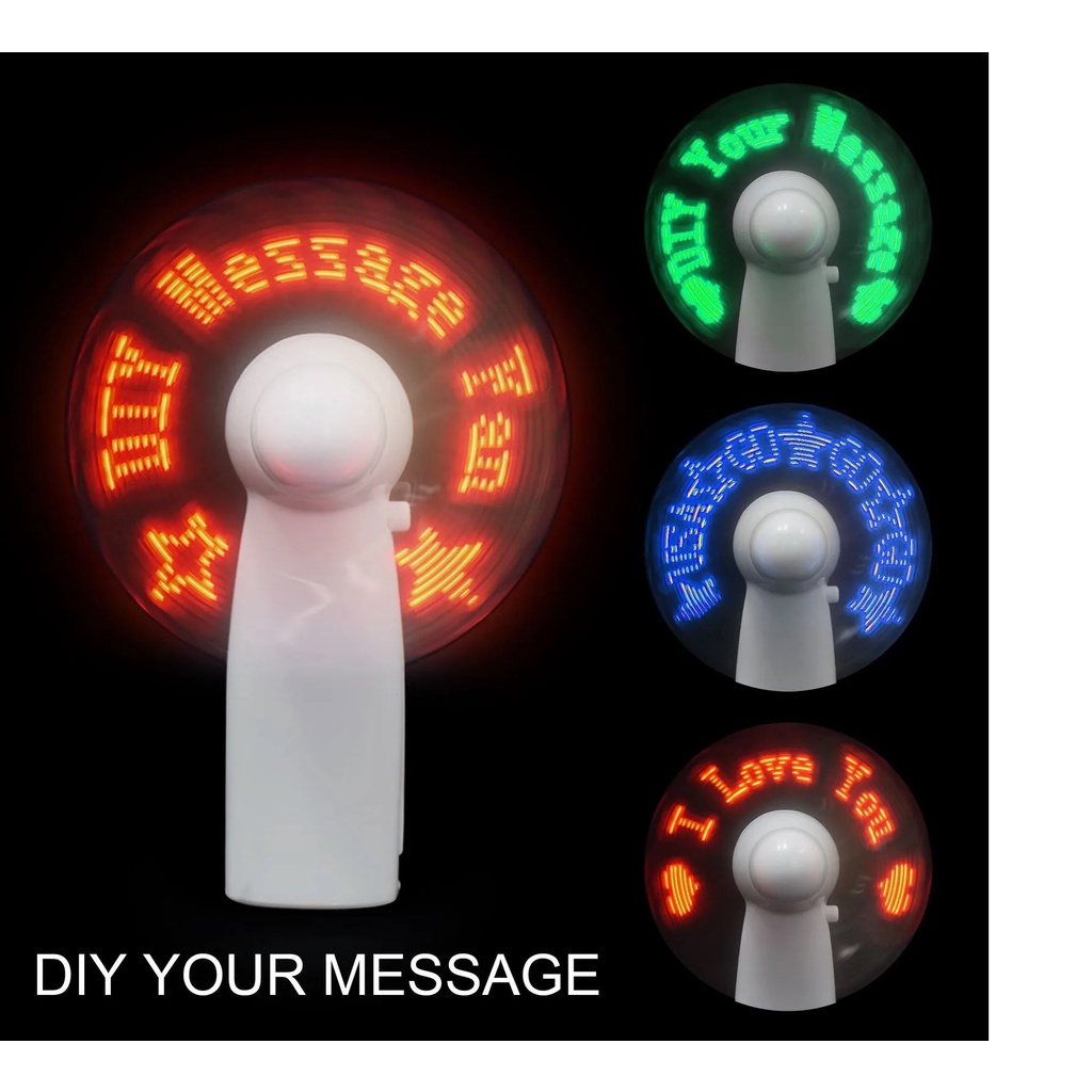 Customize Mini LED message Fan (souvenirs/giveaways/advertisement ...