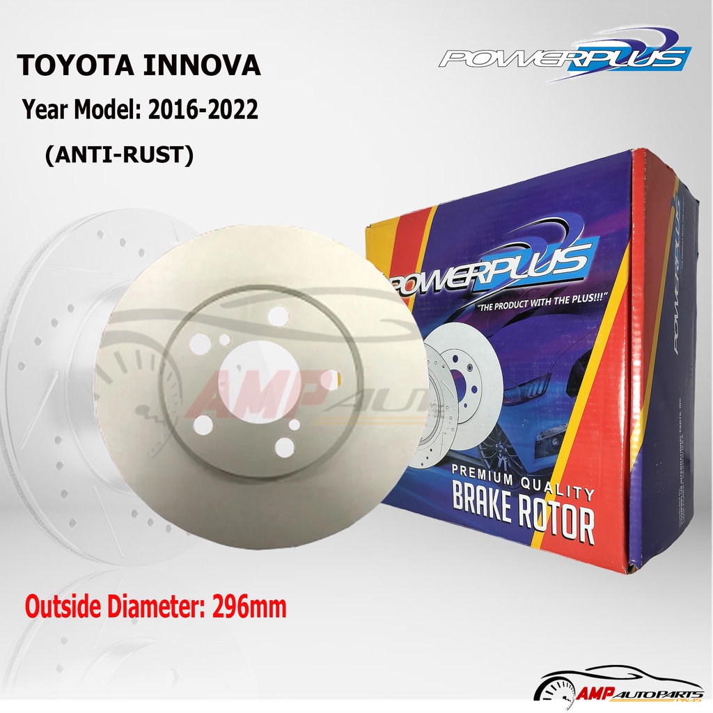 Brake Disc Rotor for TOYOTA INNOVA (NEW- DB2396)(Anti-RUST) 2016-2022 ...