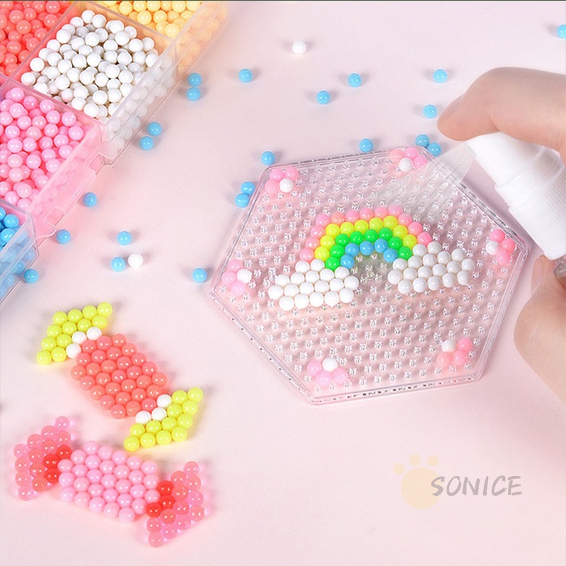 Educational Toys Crafts Water Sticker Beads Kids Gift DIY Puzzles ...