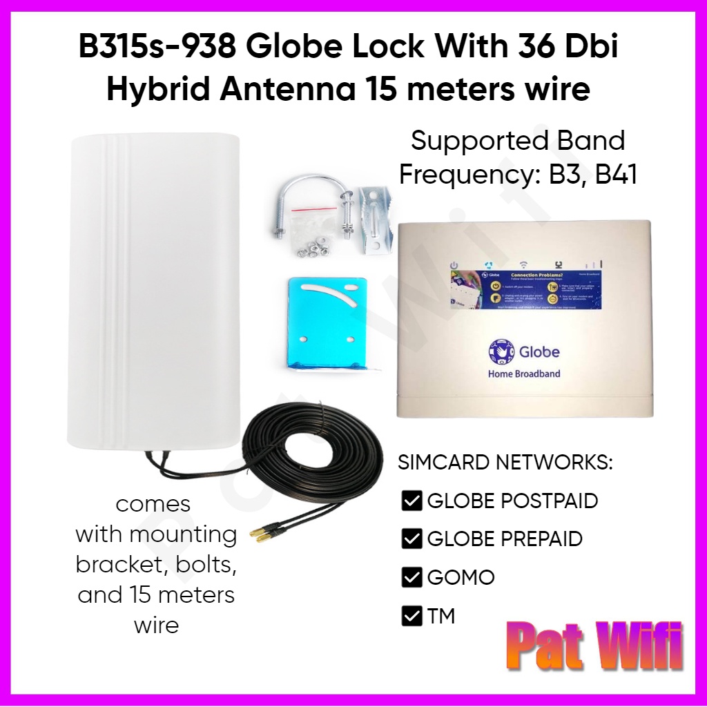 B315s 938 Modem With Full Admin Access With 15 meters 36 dbi Hybrid ...