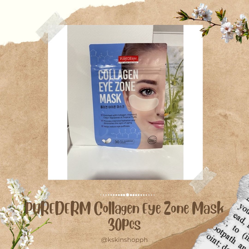 PUREDERM Collagen Eye Zone Mask 30pcs | Shopee Philippines