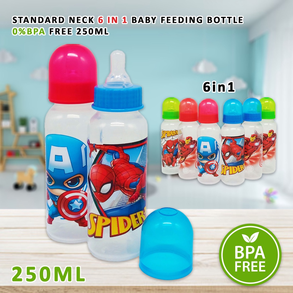 Standard-Neck 6 in 1 Baby Feeding Bottle PP Material BPA Free Bottle ...