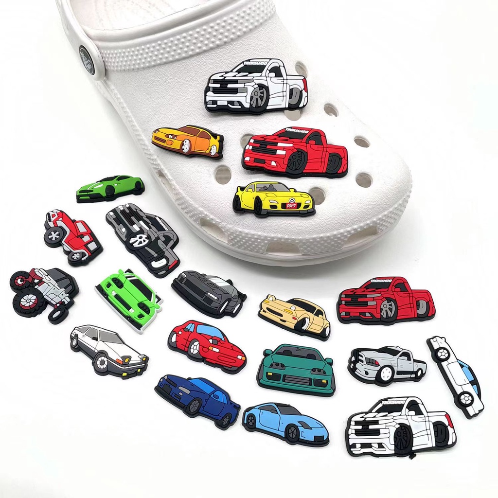 Cute jibbitz for Men Car Graffiti Series Shoe Charm Jibbitz Applicable ...